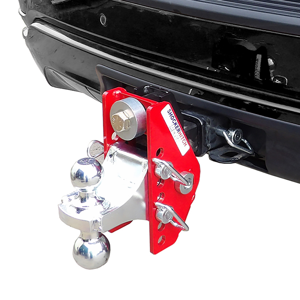 Shocker Impact Cushion Hitch Combo Ball Mount 4″ Rise to 4″ Drop