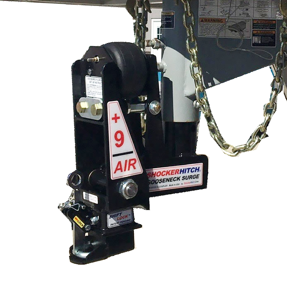 Shocker Gooseneck Surge® Hitch & 9" Extension Air Coupler