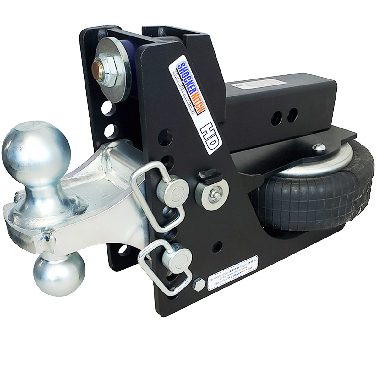 Shocker HD Max Black Air Hitch with Combo Ball