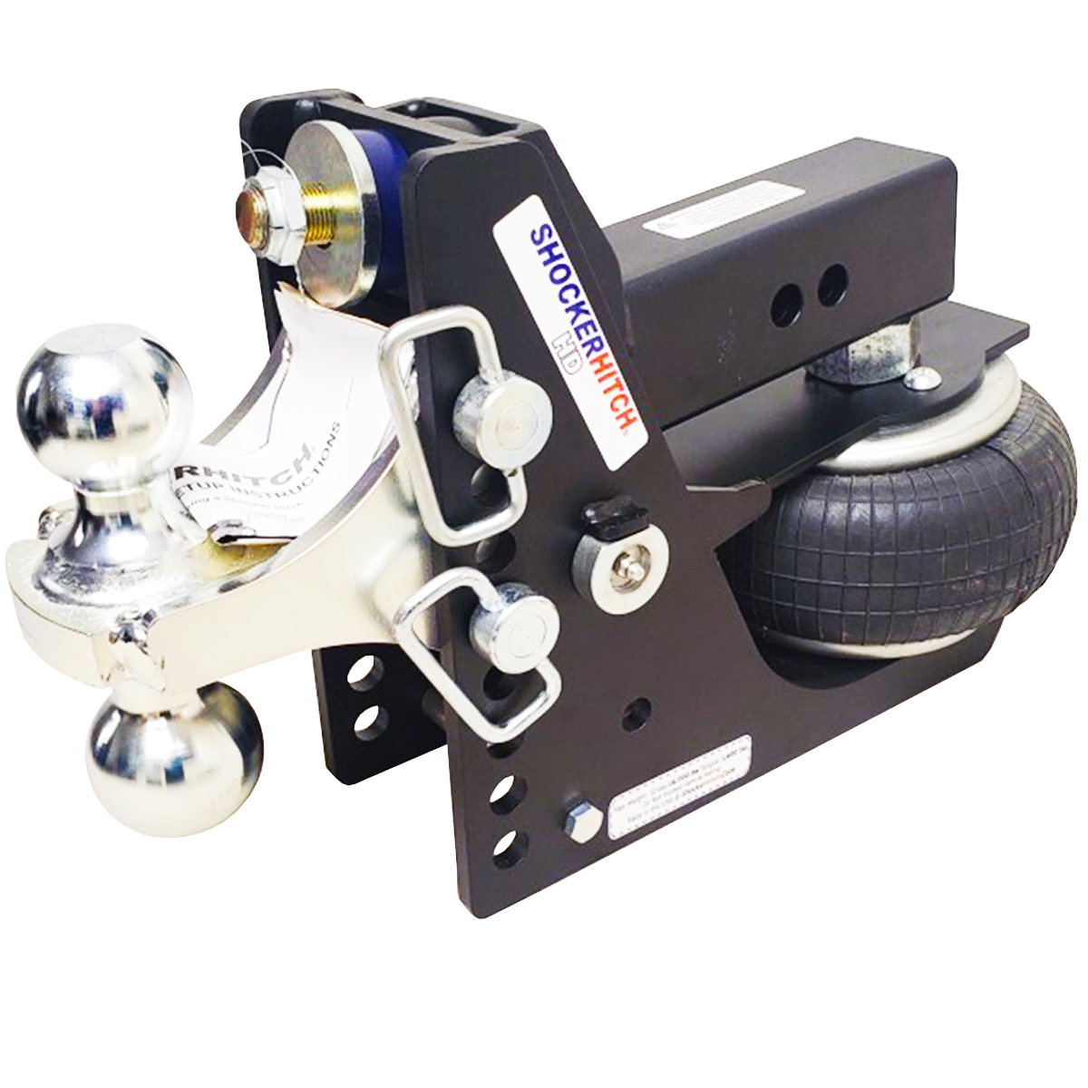 Shocker HD Max Black Air Hitch with Combo Ball