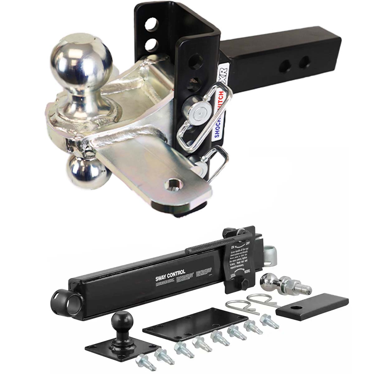Shocker XR Adjustable Hitch Combo Ball & Sway Control Towing Kit