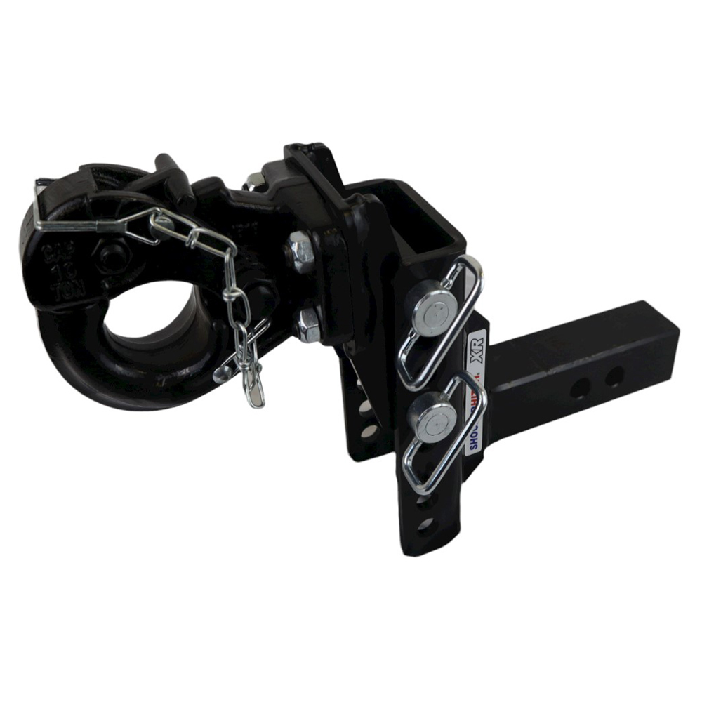 Shocker XR Pintle Hook Drop Ball Mount 6″ Drop to 6″ Rise