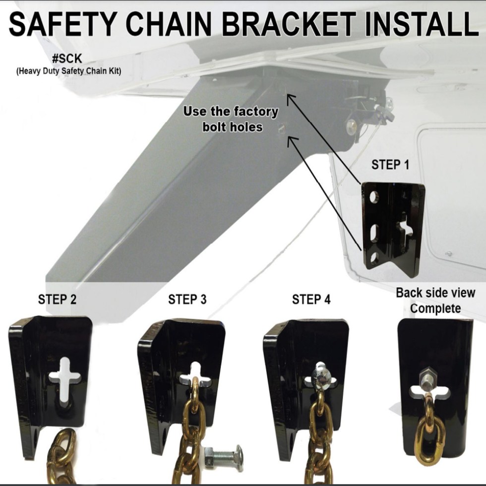 Shocker QuickAir 5th Wheel to Goose Hitch Safety Chain Kit