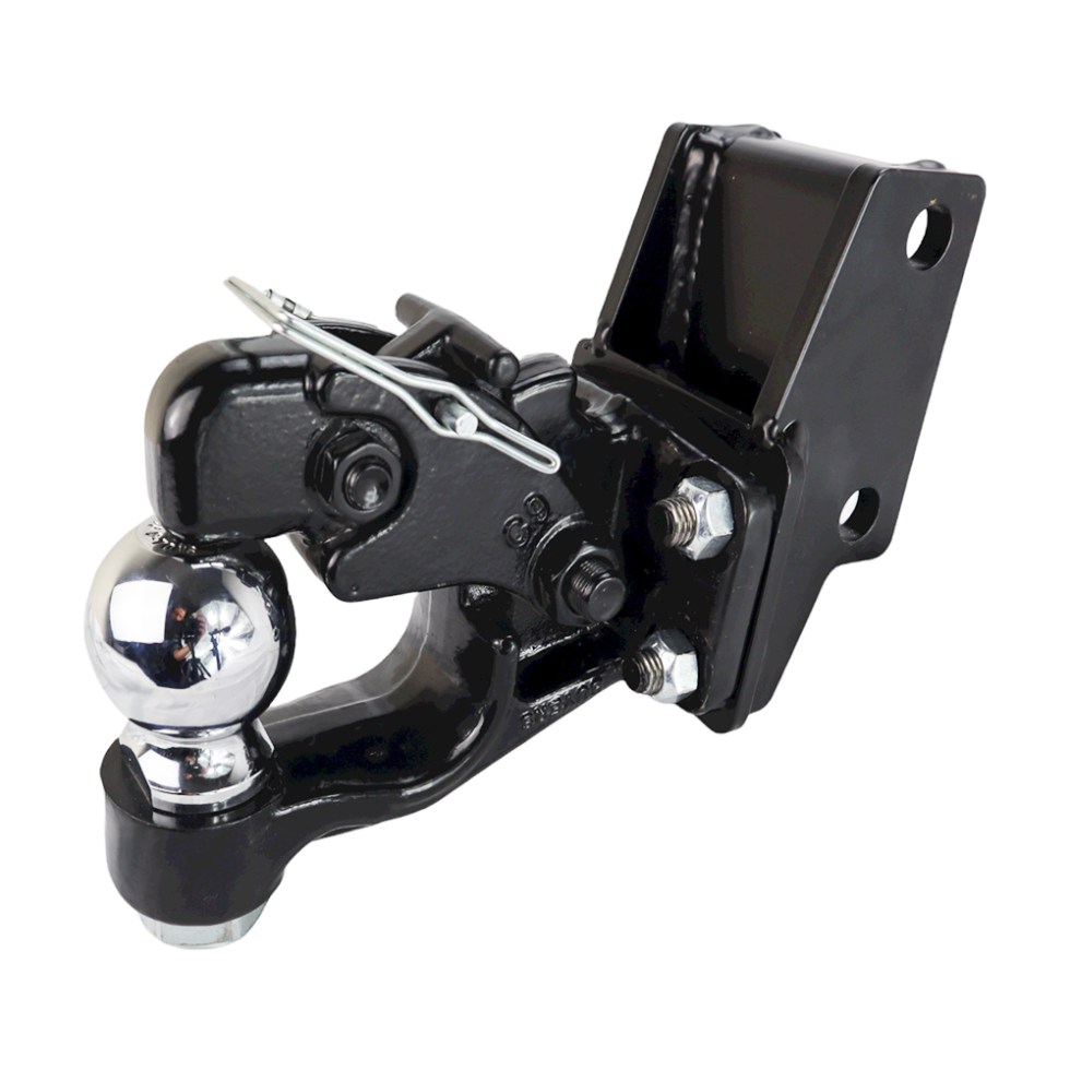 Shocker Combination Pintle Hook with Hitch Ball & Mount Plate Attachment