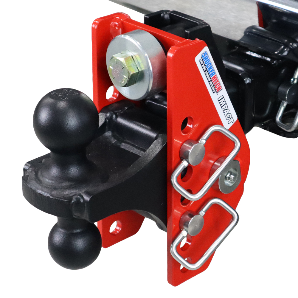 Shocker Impact Cushion Hitch Combo Ball Mount 4″ Rise to 4″ Drop