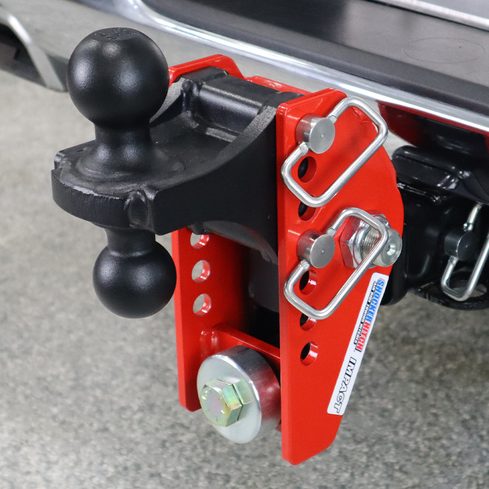 Shocker Impact Cushion Hitch Combo Ball Mount 4″ Rise to 4″ Drop
