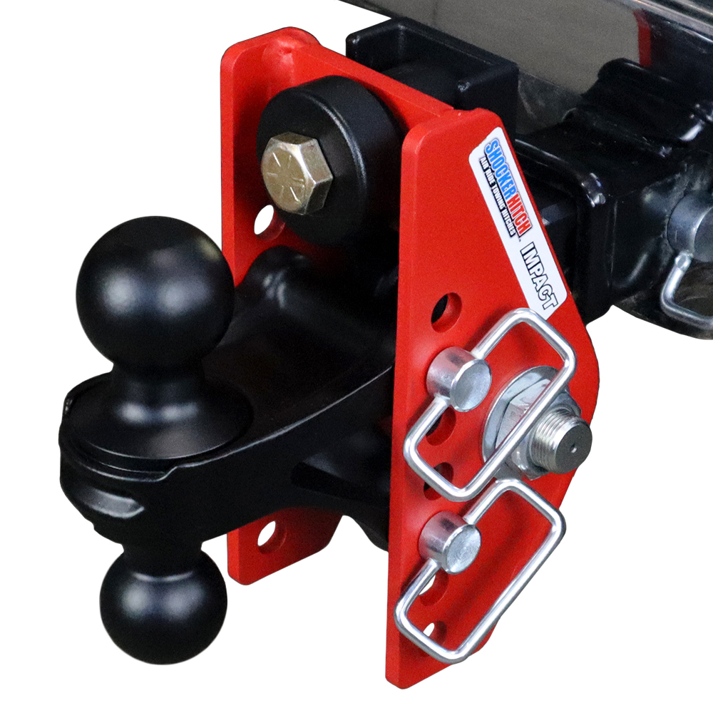 Shocker Impact Cushion Hitch Combo Ball Mount 4″ Rise to 4″ Drop