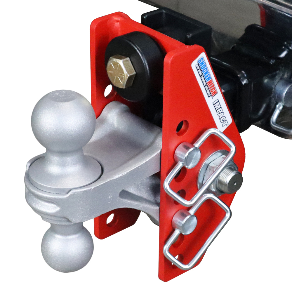 Shocker Impact Cushion Hitch Combo Ball Mount 4″ Rise to 4″ Drop