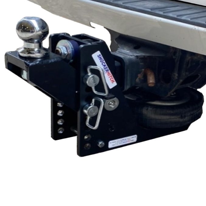 Shocker HD Max Black Air Hitch – Raised Ball Mount (2″ Rise / 2″ of Drop)