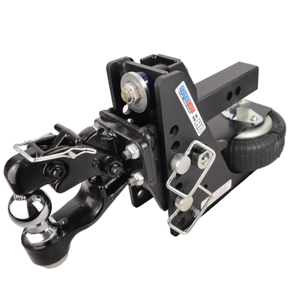 Shocker HD 20K Max Black Air Pintle & Ball Combo Hitch
