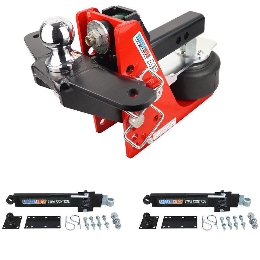Shocker Air Hitch With Raised Ball & Sway Control Kit