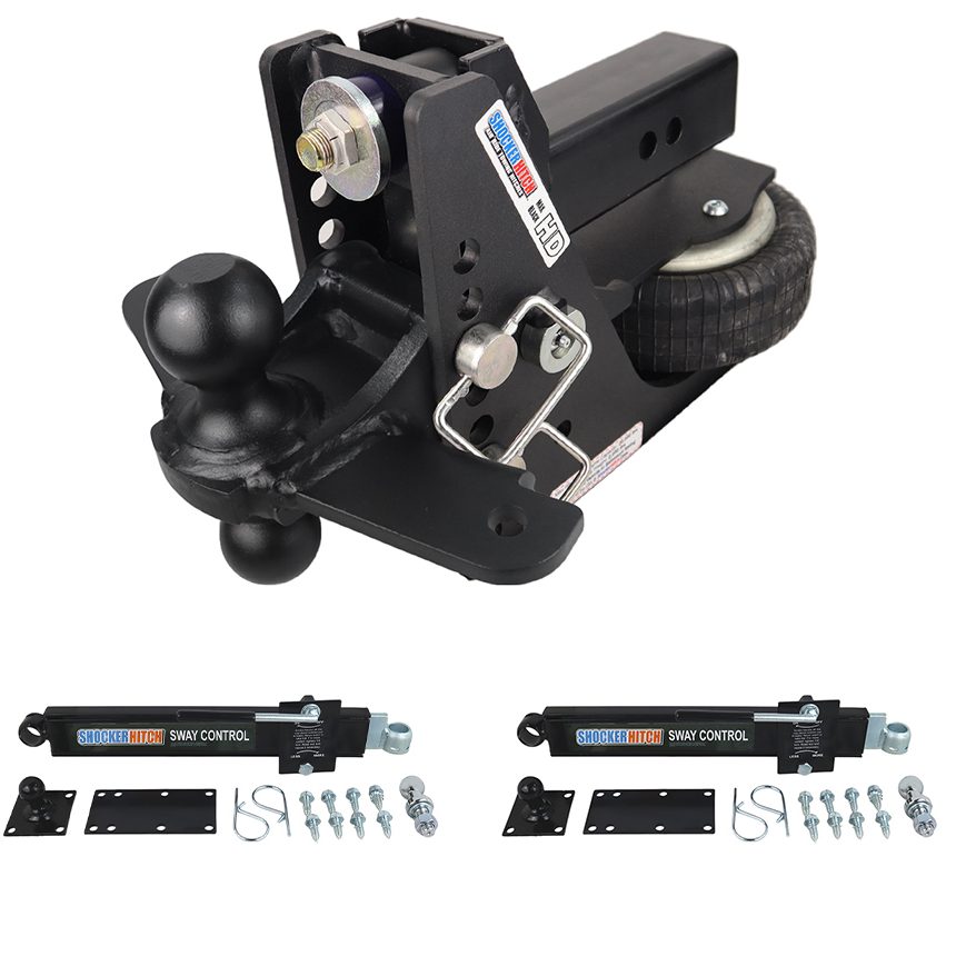 Shocker HD Max Black Air Hitch Black Combo Ball & Sway Control Towing Kit
