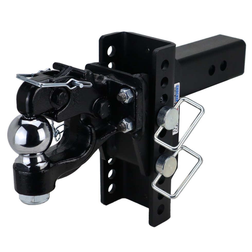 Shocker XR Adjustable Pintle Hook & Ball Combo Hitch