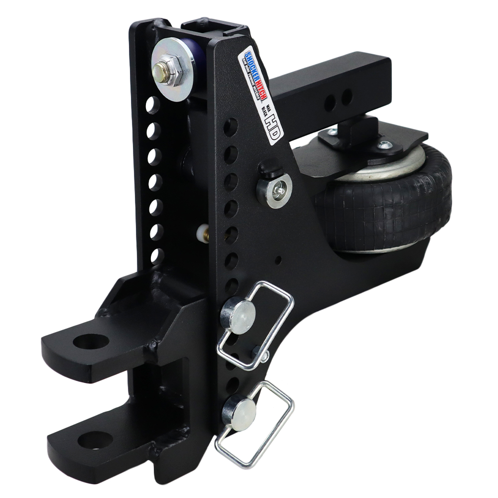 Shocker HD Max Black Super Drop Air Hitch Farm Mount Towing Kit