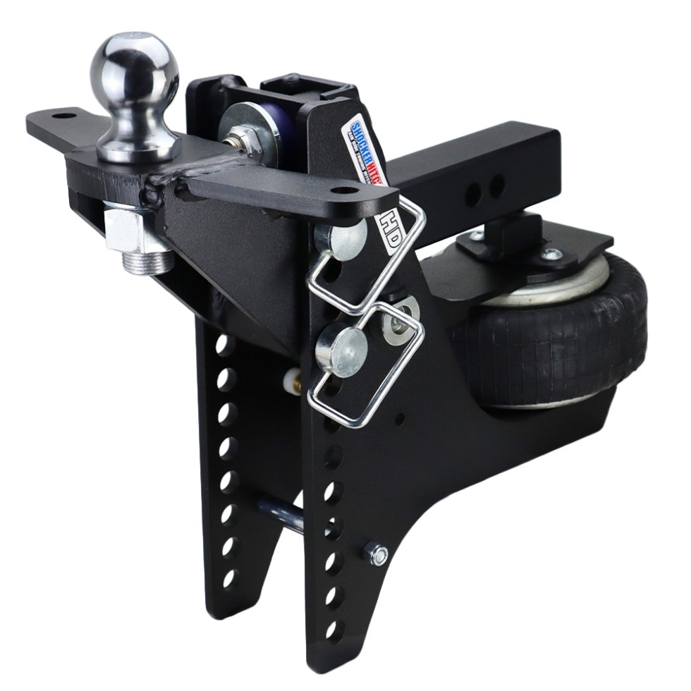 Shocker HD Max Black Super Drop Air Hitch & Sway Control Raised Ball Mount
