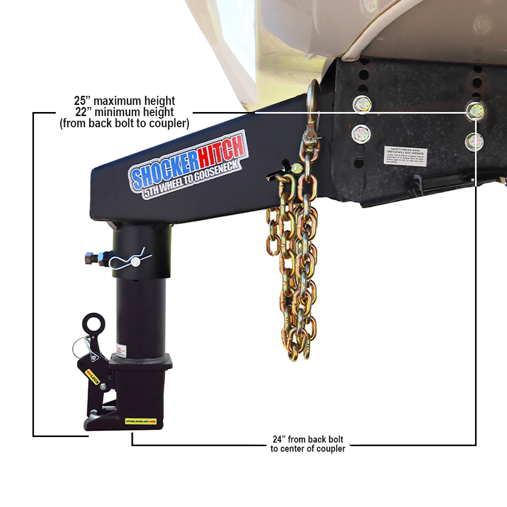 Shocker 5th Wheel to Gooseneck Shift Lock Coupler Conversion Kit - Part ...