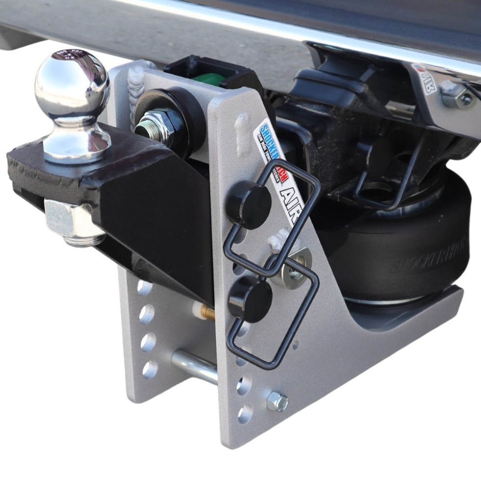 Shocker Streamline Aluminum Air Hitch with Raised Ball Mount
