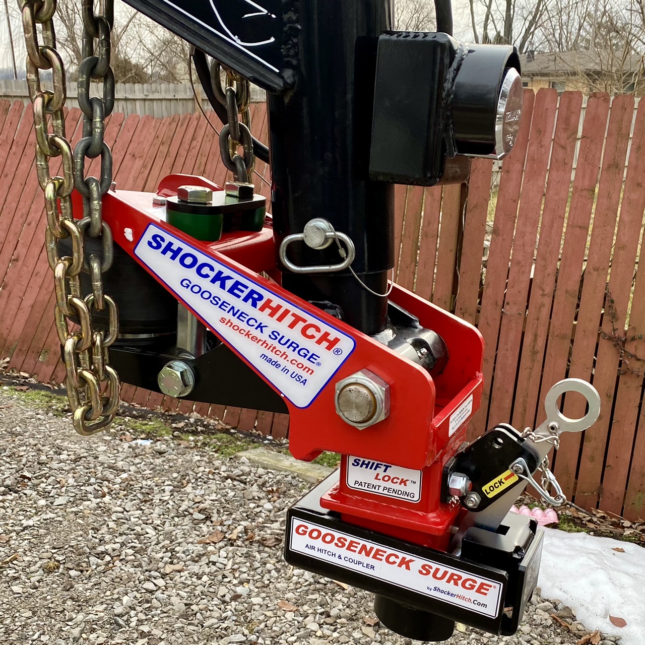 Shocker Gooseneck Air Hitch & Coupler for PJ Trailer